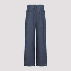 JIL SANDER Wide Leg Elasticated Pant - Blue