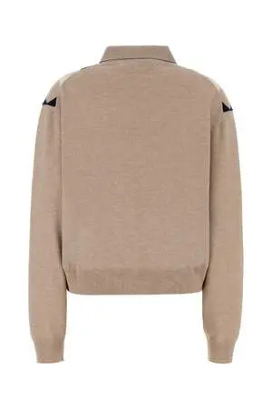 Miu Miu Cashmere Argyle Polo Shirt - Brown