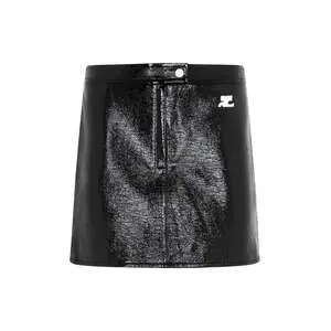 COURREGES Courrèges Vinyl Mini Skirt - Black