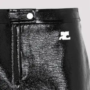 COURREGES Courrèges Vinyl Mini Skirt - Black