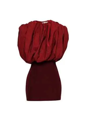 Magda Butrym Mini Dress With Ruched Bodice - Red