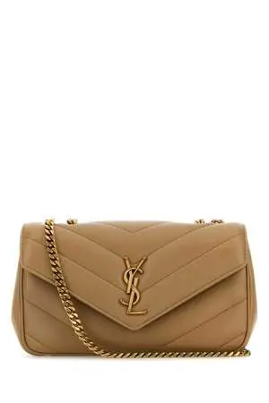 Saint Laurent Camel Leather Small Loulou Shoulder Bag - Brown