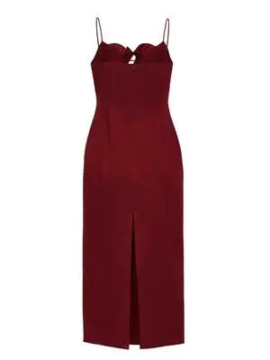 Magda Butrym Cotton And Silk Midi Beach Dress - Red