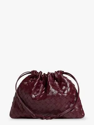 Bottega Veneta Medium Dustbag Leather Clutch Bag With Woven Effect - Multicolor