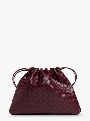 Bottega Veneta Medium Dustbag Leather Clutch Bag With Woven Effect - Multicolor