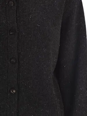 Peserico Cardigan With Buttons In Wool, Silk, And Cashmere - Gray