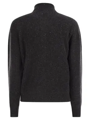Peserico Cardigan With Buttons In Wool, Silk, And Cashmere - Gray
