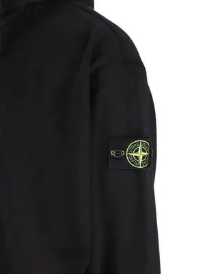 Stone Island Zip-up Hoodie With Logo Appliqu