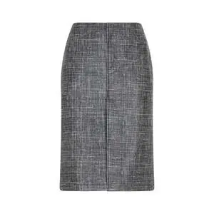 Bottega Veneta Printed Leather Midi Skirt - Black