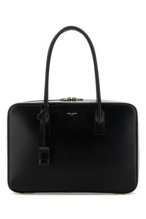 Saint Laurent Leather Sac De Jour Handbag - Black