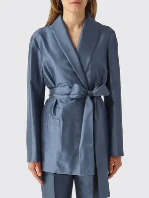 Max Mara Silk Blazer With Belt - Multicolor