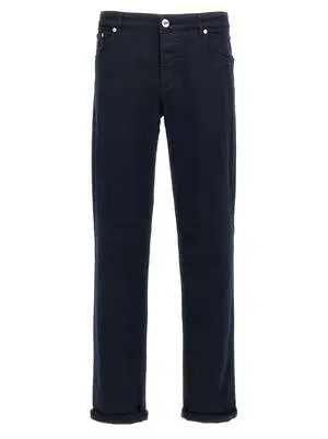 Brunello Cucinelli Brunello Cucinelli Men Traditional Fit Denim Blue