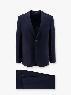 Giorgio Armani Soho Line Super 160's Virgin Wool Suit - Blue