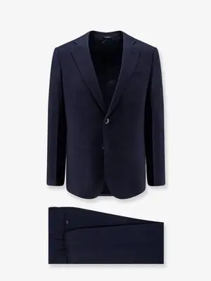 Giorgio Armani Soho Line Super 160's Virgin Wool Suit - Blue