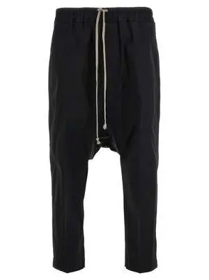Rick Owens Drawstring Cropped' Pants - Black