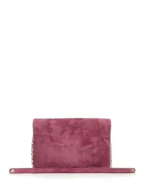 Saint Laurent Small Cassandre Chain Clutch - Red