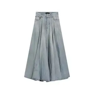 Balenciaga Denim A-line Skirt - Blue