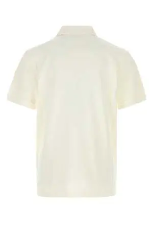 Moncler White Piquet Polo Shirt