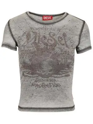 DIESEL® T-shirt T-uncuties-long-aa3 - Gray