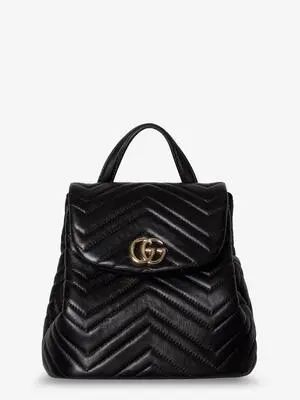 Gucci Gg Marmont Mini Leather Backpack - Black