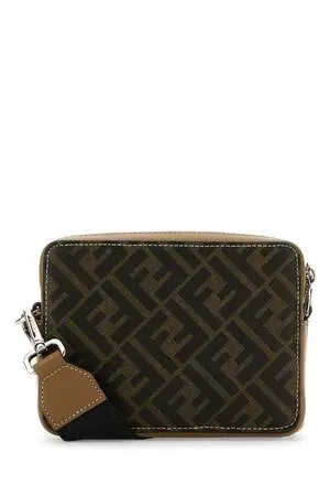 Fendi Embroidered Canvas Camera Crossbody Bag - Multicolor