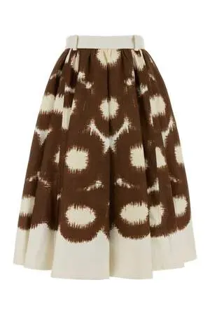 Prada Printed Cotton Skirt - Multicolor