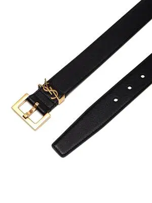 Saint Laurent Leather Buckle Belt