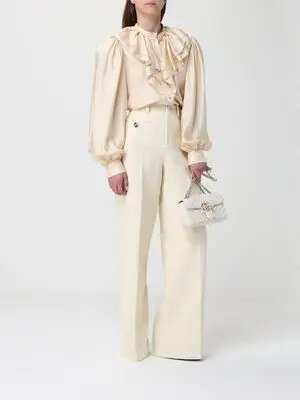 Gucci Silk Satin Shirt With Ruffles