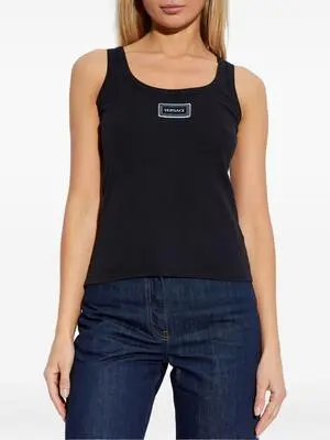 Versace Logo Cotton Tank Top - Multicolor