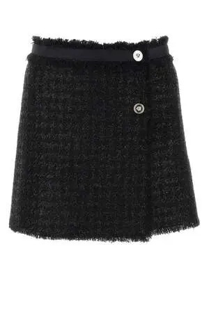 Versace Tweed Mini Skirt - Black