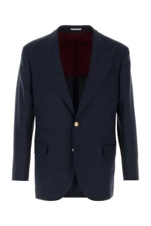 Brunello Cucinelli Navy Wool Blazer - Blue