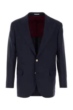 Brunello Cucinelli Navy Wool Blazer - Blue