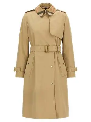 Burberry Sandridge Trench Coat - Cream