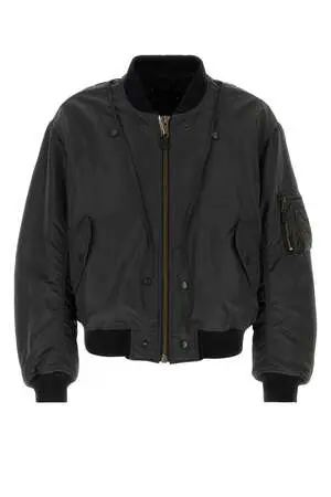 MAISON MARGIELA Charcoal Nylon Blend Bomber Jacket