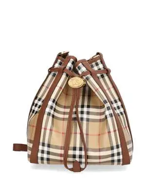 Burberry Small Check Bucket Bag