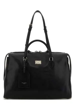 Dolce & Gabbana Leather Vittoria Handbag - Black