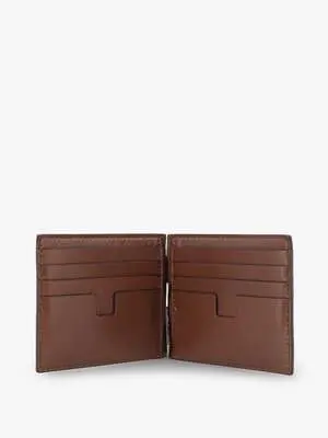 TOM FORD T-line Money Clip Leather Wallet - Multicolor