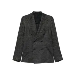 Tagliatore Pinstripe Double-breasted Blazer - Gray