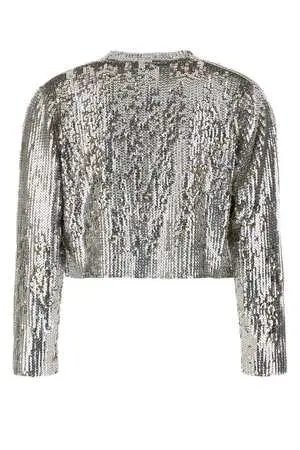 Dsquared2 Embellished Wool Cardigan - Silver