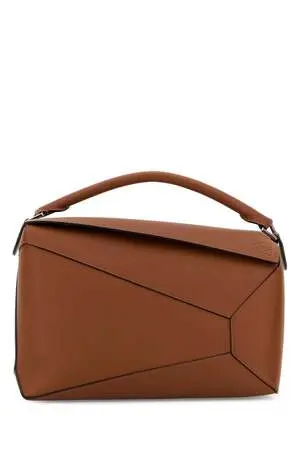 Loewe Leather Large Puzzle Edge Handbag - Brown