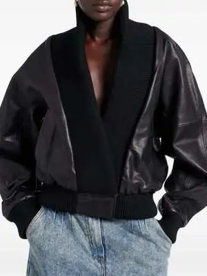 Magda Butrym Ribbed Leather Jacket