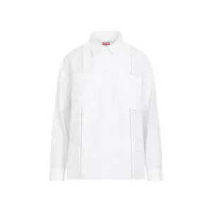 Kenzo Broderie Anglaise Cotton Blend Shirt - White