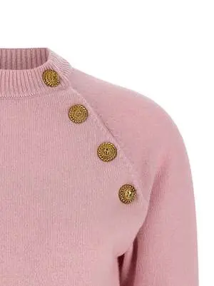 Balmain Cashmere Blend Sweater - Pink