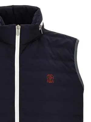 Brunello Cucinelli Logo Vest - Blue