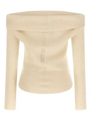 Rick Owens Wool Off-shoulder Sweater