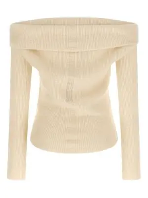 Rick Owens Wool Off-shoulder Sweater - Multicolor