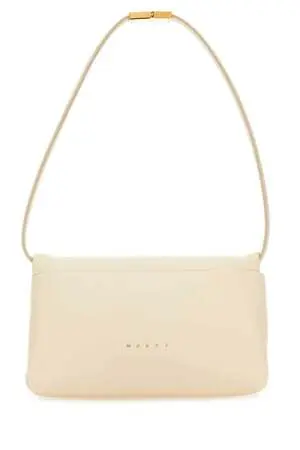 Marni Ivory Leather Prisma Shoulder Bag