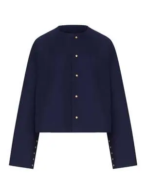 Celine Cotton Cardigan Jacket - Blue