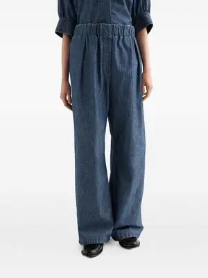 JIL SANDER Cotton Wide-leg Trousers - Multicolor