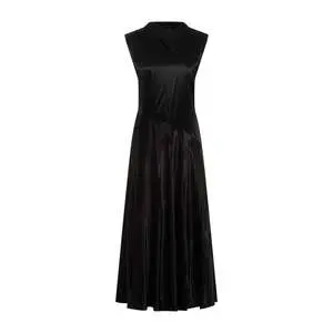 JIL SANDER Cupro Long Dress - Black